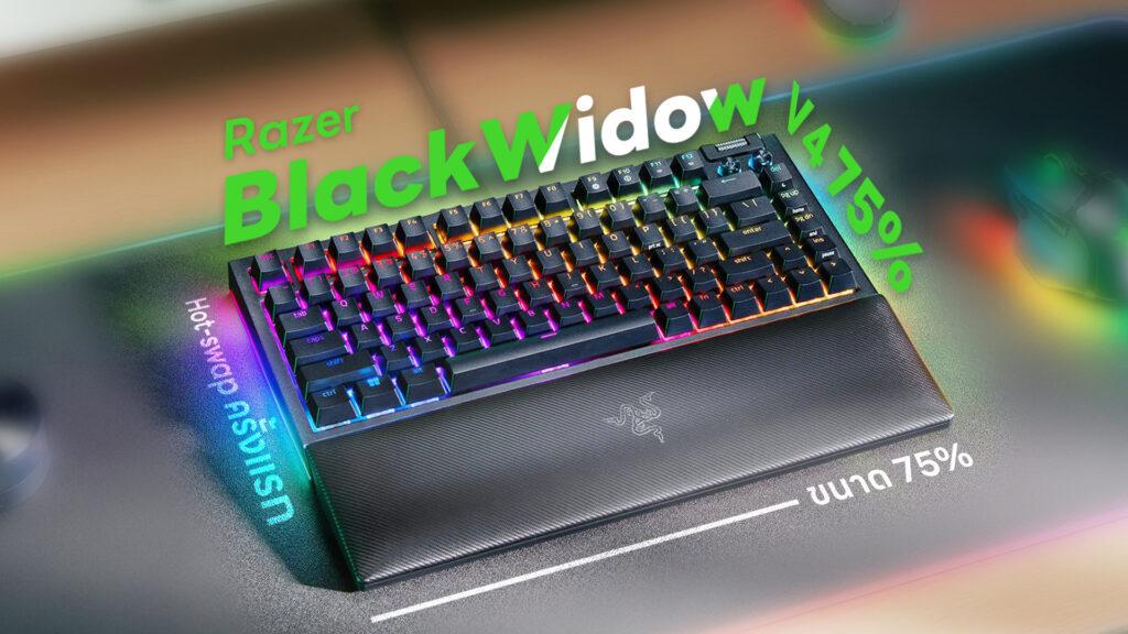 Razer BlackWidow V4 75% คีย์บอร์ด 75% รองรับ Hot-swap ตัวแรกจาก Razer - FreshZ